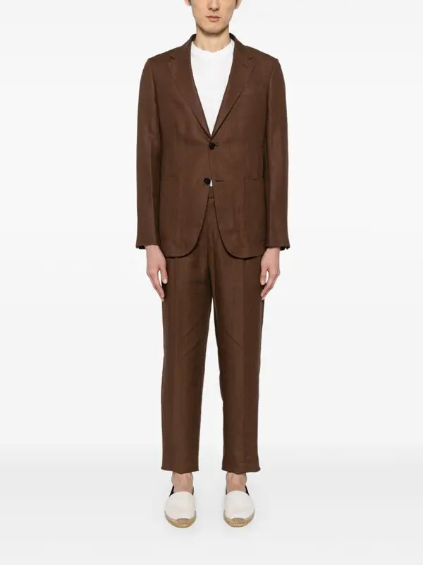 Zegna Pleated Slim-fit Trousers