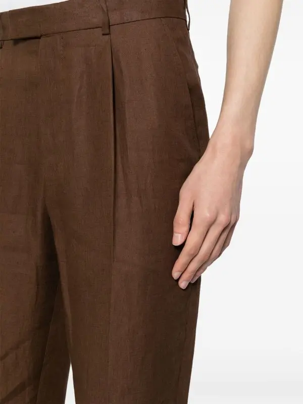 Zegna Pleated Slim-fit Trousers