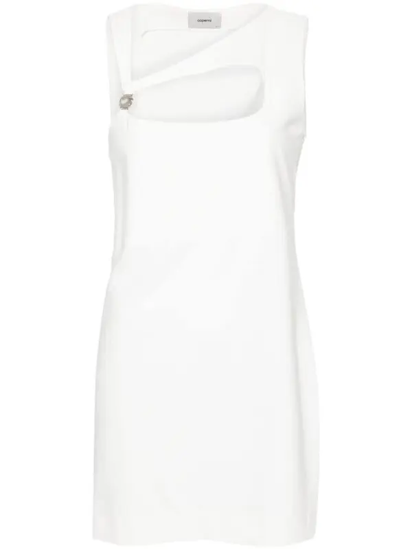 Coperni Cut-out Twill Minidress - White