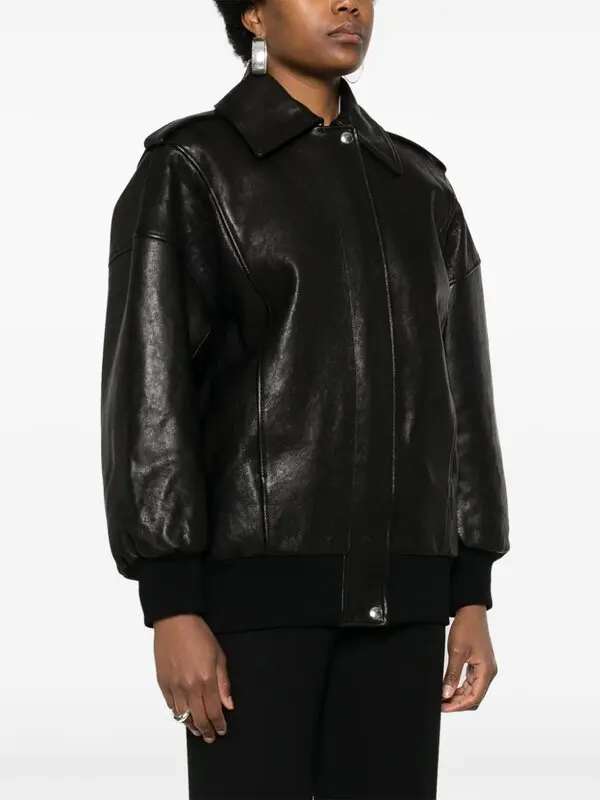 Alexander McQueen Leather Bomber Jacket