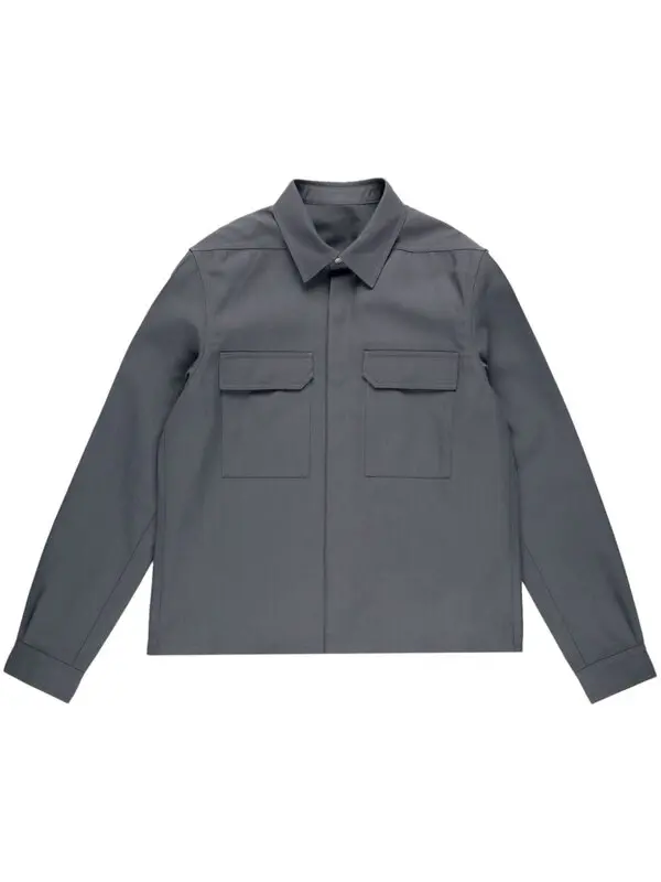 Rick Owens Classic-collar Twill Shirt - Grey