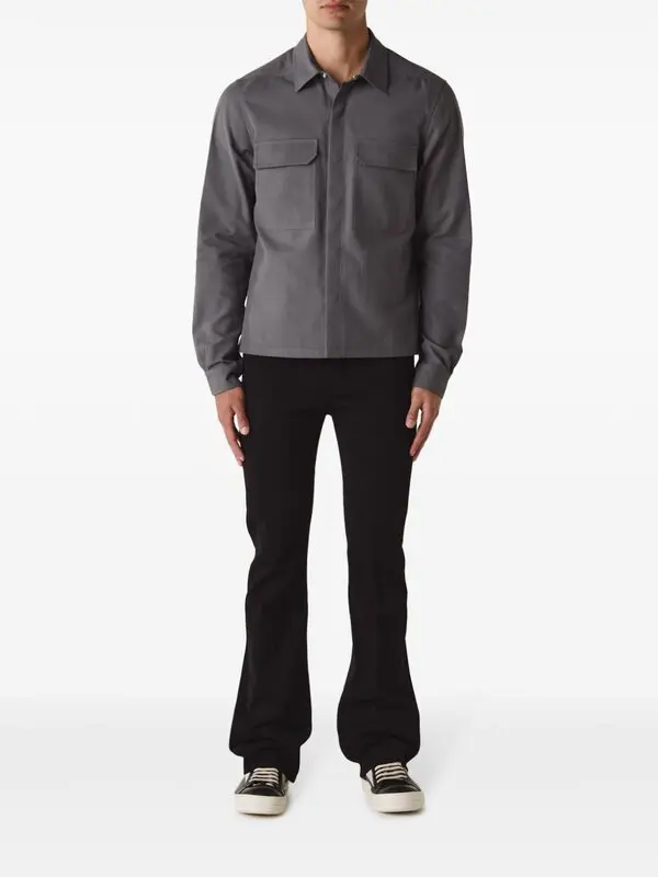 Rick Owens Classic-collar Twill Shirt - Grey
