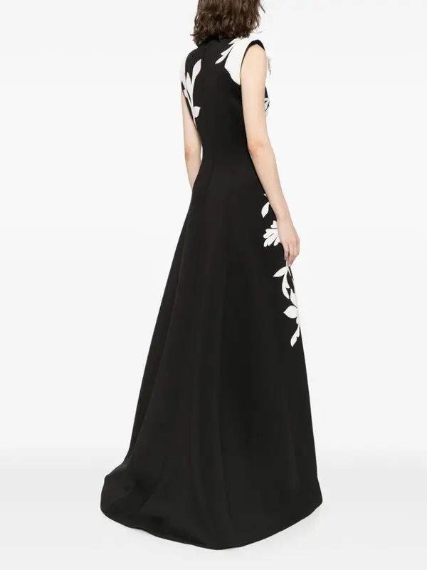 SAIID KOBEISY Floral-embroidered Gown