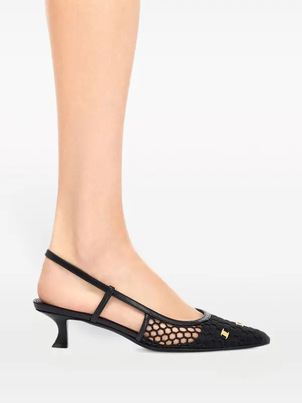 FERRAGAMO 40mm Vara-appliqué Slingback Pumps