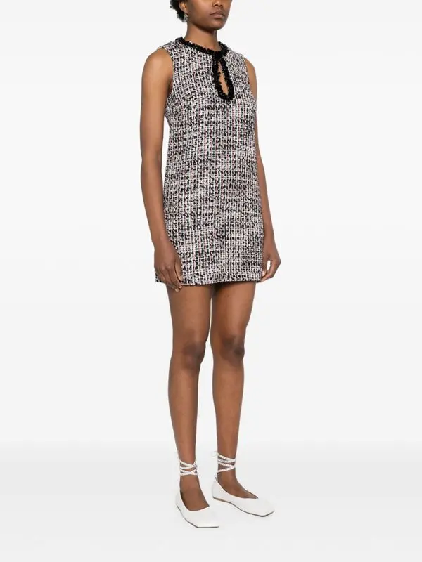 Self-Portrait Boucl Mini Shift Dress In Black - 26% Off | Editorialist