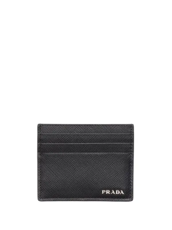 Prada Saffiano Leather Cardholder - Black
