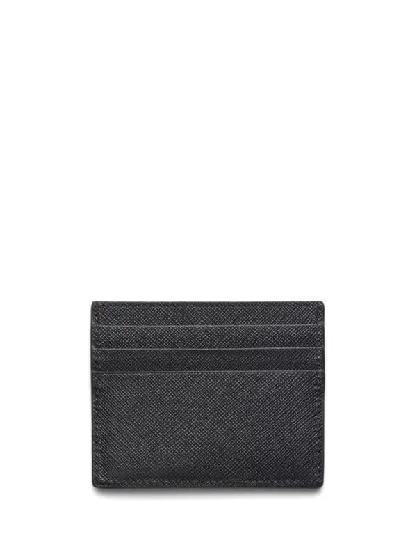 Prada Saffiano Leather Cardholder - Black