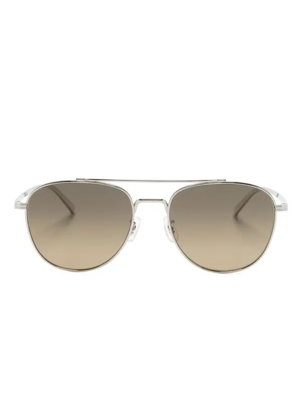 Oliver Spencer Rivetti Pilot-frame Sunglasses - Silver