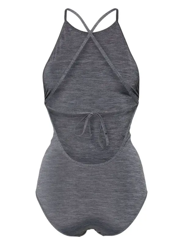 TOTEME Open-back Mélange One Piece Swimsuit - Grey