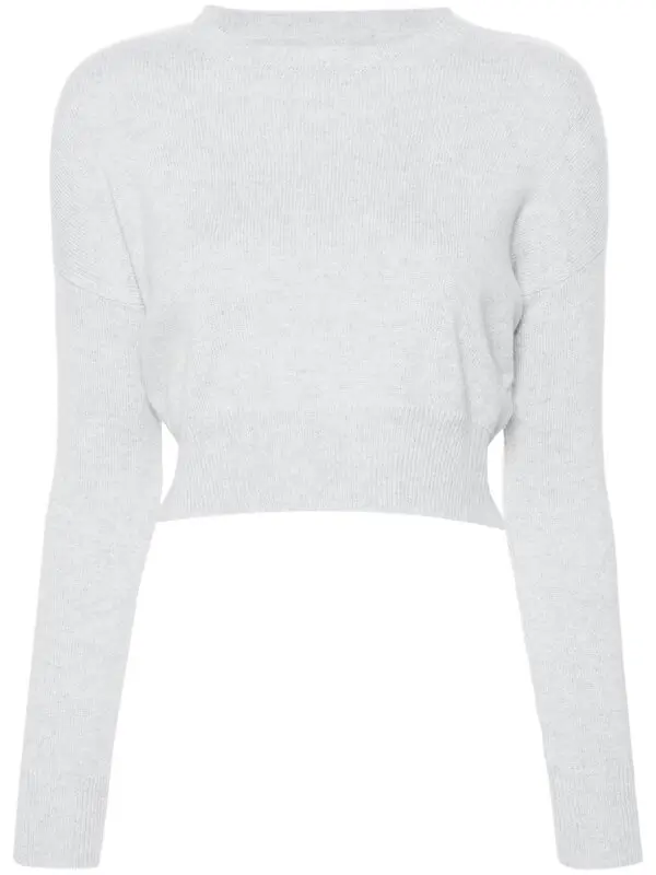 TEDDY CASHMERE Genova Cropped Jumper - Grey