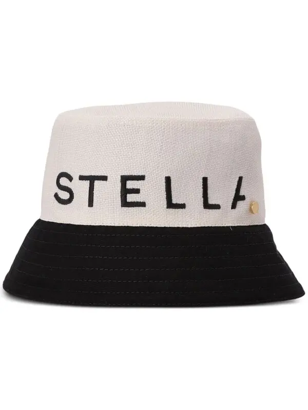 Stella McCartney Logo-print Bucket Hat - Neutrals