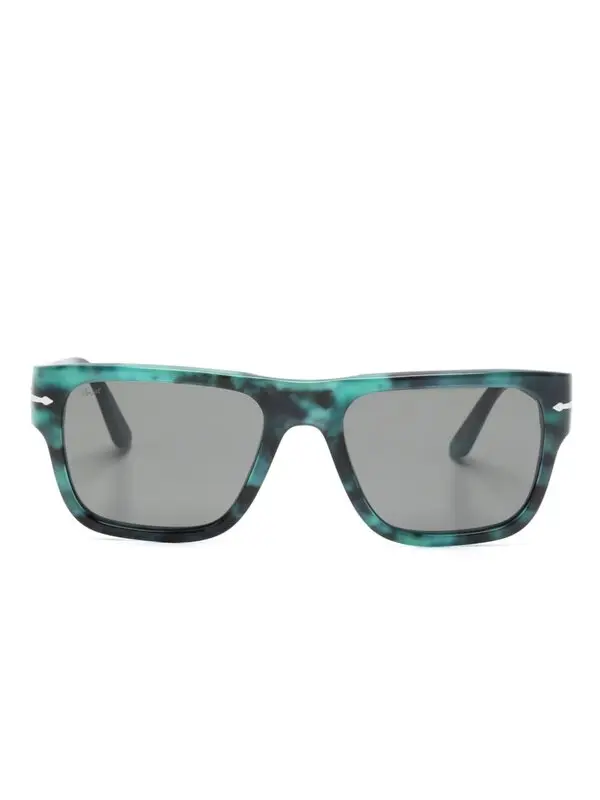 Persol Tortoiseshell Square Frame Sunglasses - Blue