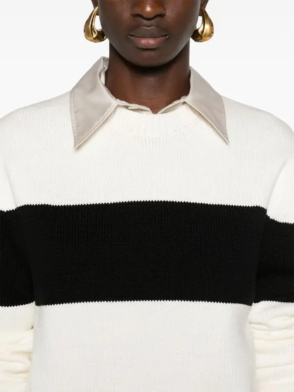 TOTEME Striped Crew-neck Jumper - Neutrals