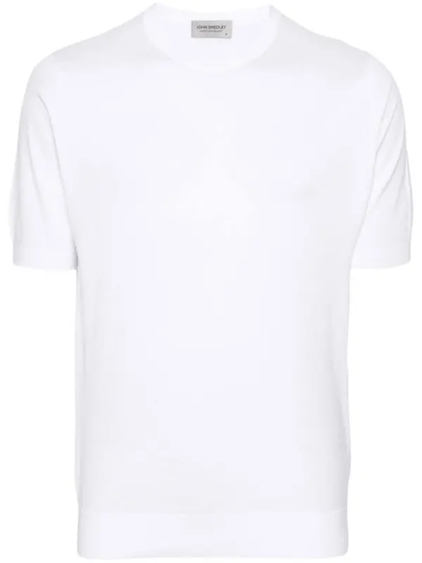 John Smedley Kempton Knitted Cotton T-shirt - White