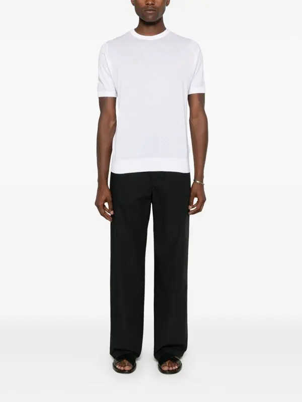 John Smedley Kempton Knitted Cotton T-shirt - White