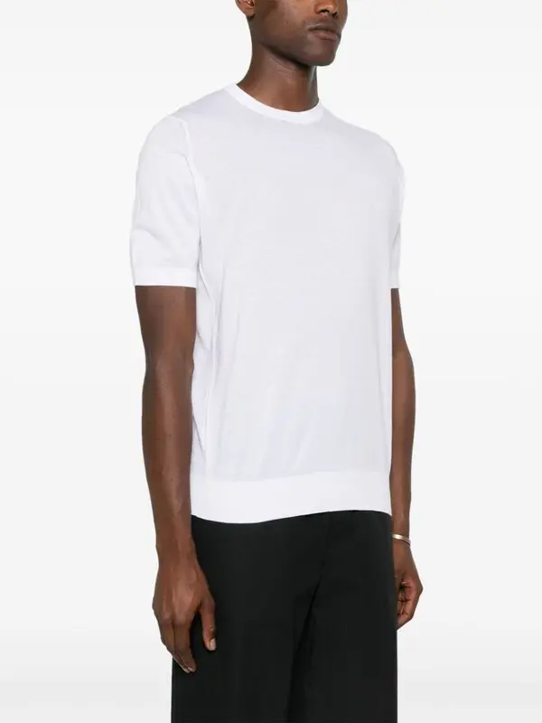 John Smedley Kempton Knitted Cotton T-shirt - White