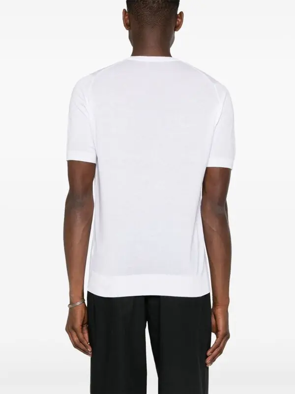 John Smedley Kempton Knitted Cotton T-shirt - White