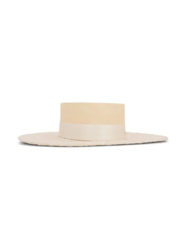 MAISON MICHEL Wide-brim Canotier Hat