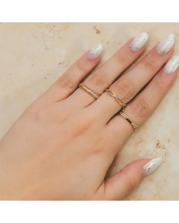 SHY CREATION 14k Yellow Diamond Band
