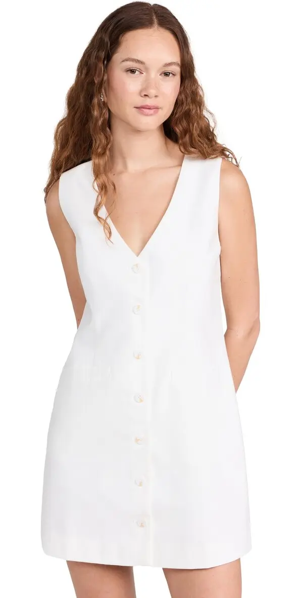 O.P.T Akiya Vest Mini Dress - White
