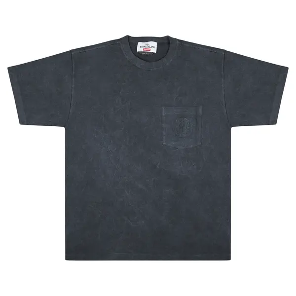 Supreme X Stone Island Pocket T-shirt - Black