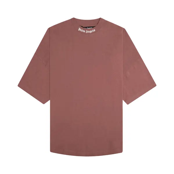 Palm Angels Classic Logo Over Tee /white - Tan