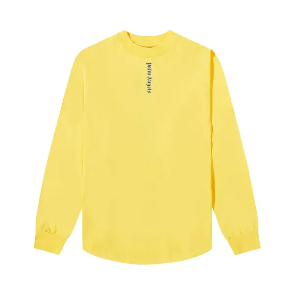Palm Angels Ns Logo Over Tee Long-sleeve /navy Blue