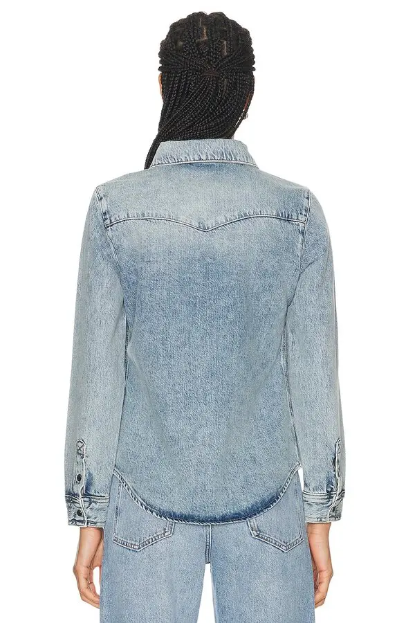 FRAME Fitted Heritage Shirt In Denim-light