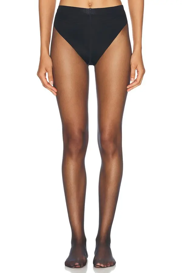 Falke Shelina 12 Ultra Transparent Shimmer Tights - Black