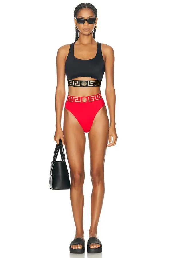 Versace High-waisted Bikini Bottom