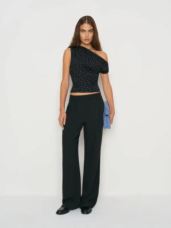 REFORMATION Belle Knit Top - Black
