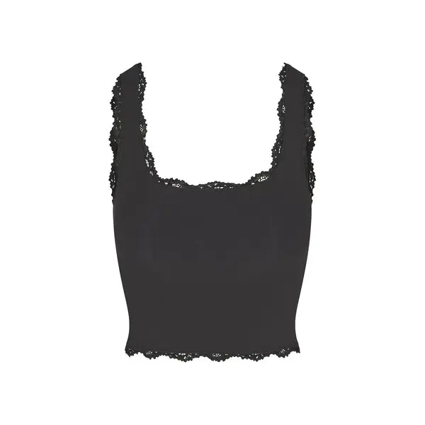 SKIMS Fits Everybody Lace Tank - Onyx