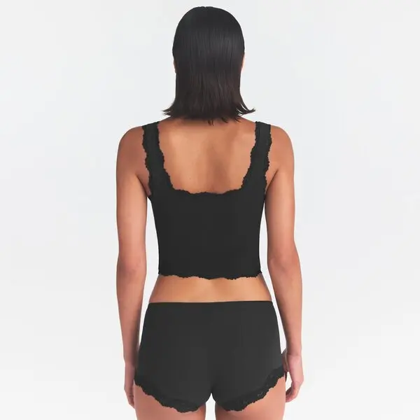 SKIMS Fits Everybody Lace Tank - Onyx