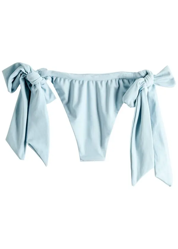 Faithfull The Brand Costa Tie-fastening Bikini Briefs - Light Blue