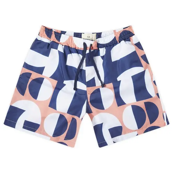 Folk Damien Poulain Swim Shorts - Moon Print Dp