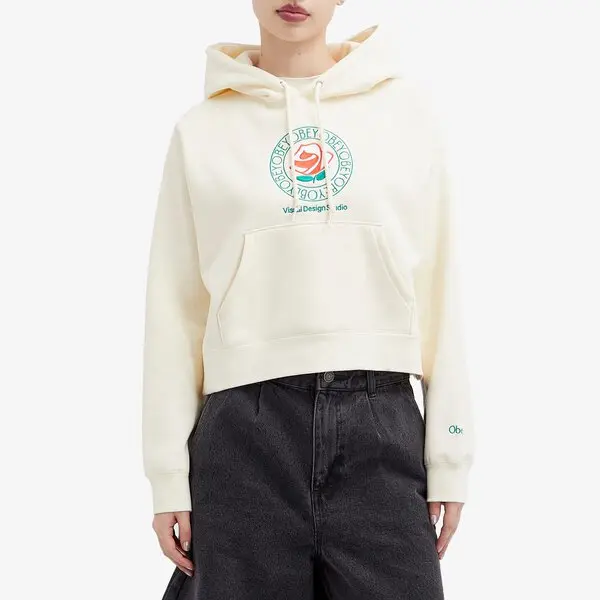 Obey Rose Embroidered Hoodie