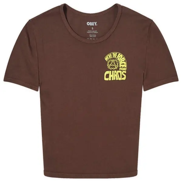 Obey Force For Chaos Crop T-shirt
