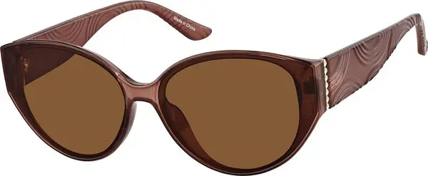 Zenni Cat-eye Full Rim Sunglasses - Brown