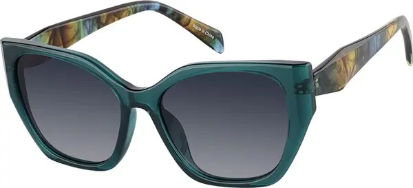 Zenni Cat-eye Full Rim Sunglasses - Green