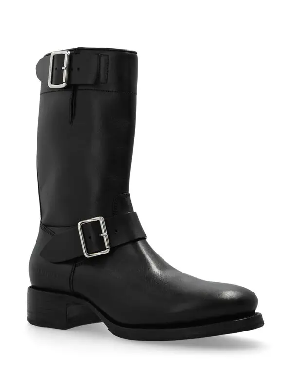 Dsquared2 Buckled Leather Boots