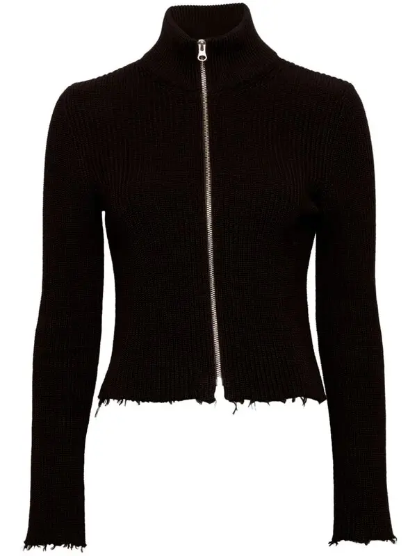 MAISON MARGIELA Ribbed Cotton Zip-up Cardigan