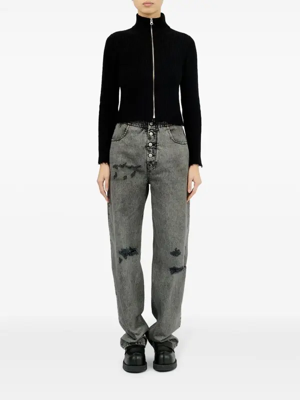 MAISON MARGIELA Ribbed Cotton Zip-up Cardigan
