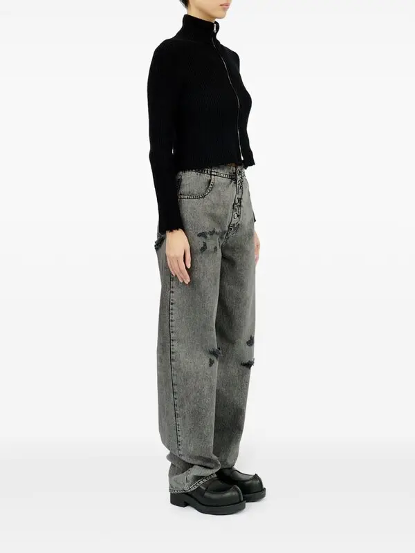 MAISON MARGIELA Ribbed Cotton Zip-up Cardigan