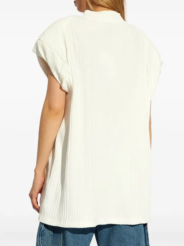 Attico Logo-raised Ribbed Top