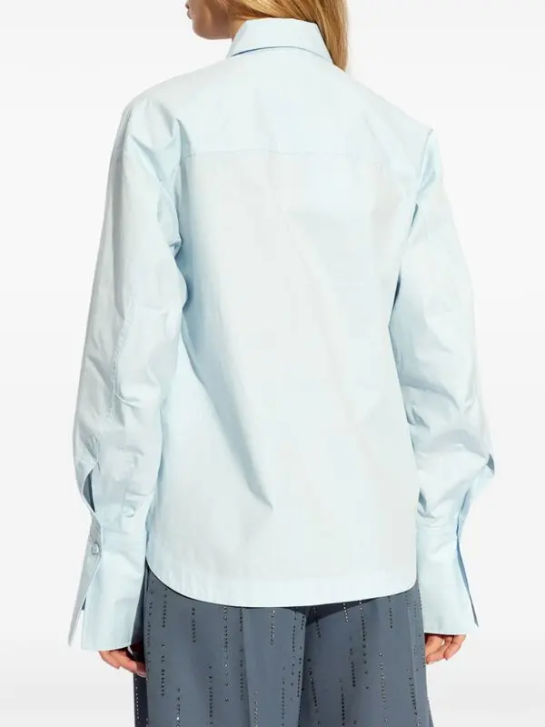 Attico Eliza Cotton Shirt - Blue