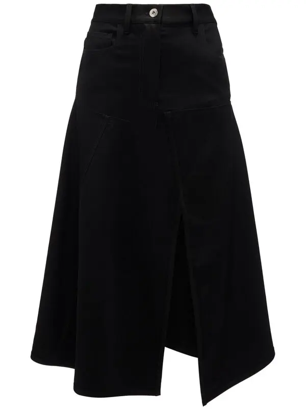 JW Anderson Hanky-hem Asymmetric Skirt - Black
