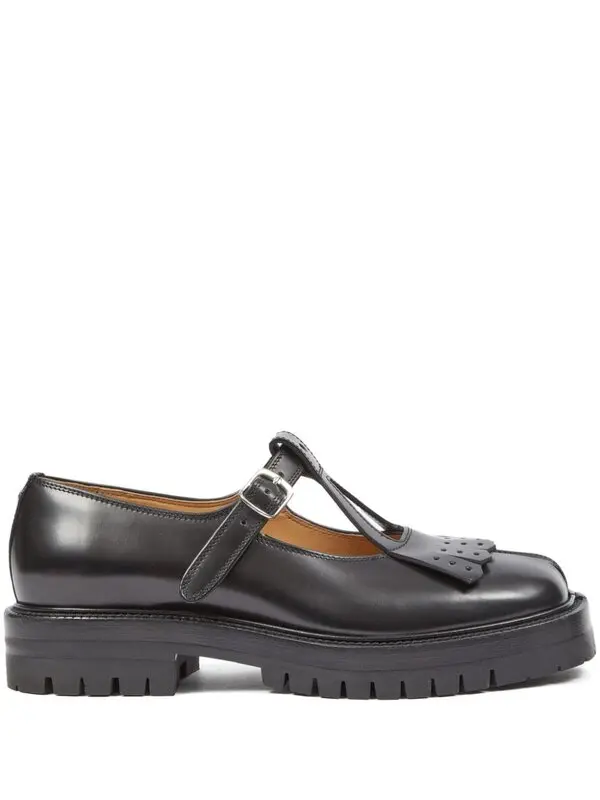 MAISON MARGIELA Tabi County Leather Mary Janes - Black