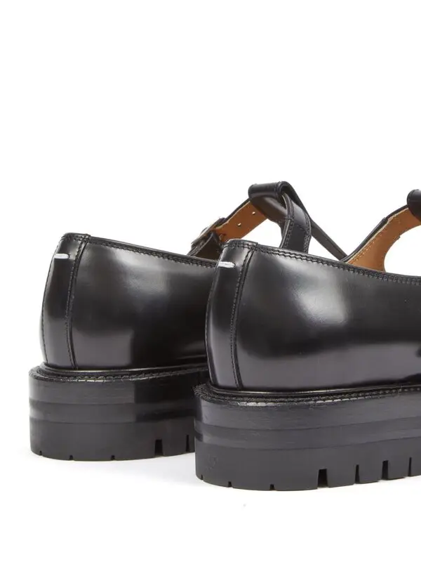 MAISON MARGIELA Tabi County Leather Mary Janes - Black