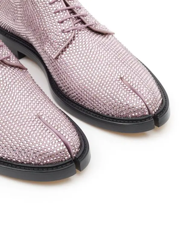 MAISON MARGIELA Tabi Rhinestone-embellished Derby Shoes