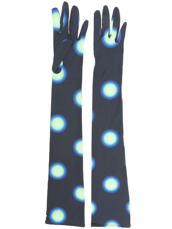 MAISON MARGIELA Geometric-print Opera Gloves